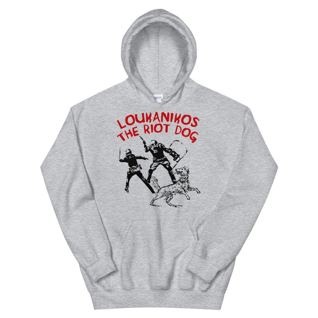 Loukanikos The Riot Dog - Anarchist, Sozialist, Protest Hoodie - Etsy.de