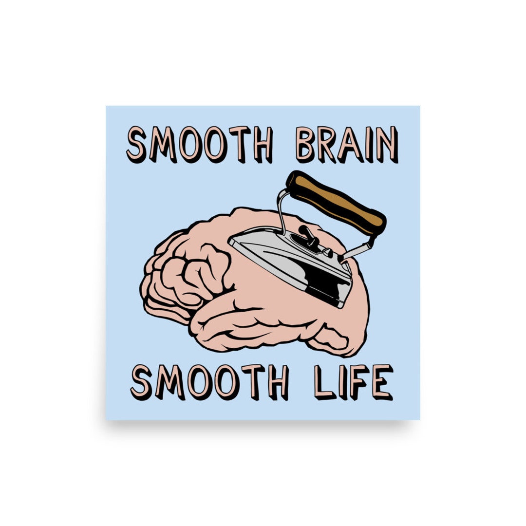Smooth Brain Smooth Life - Oddly Specific Meme Poster - Etsy