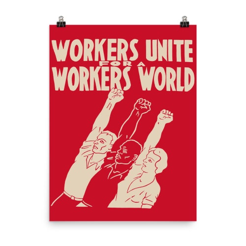 Marxist Poster: Workers of the World Unite Retro Masses - Etsy