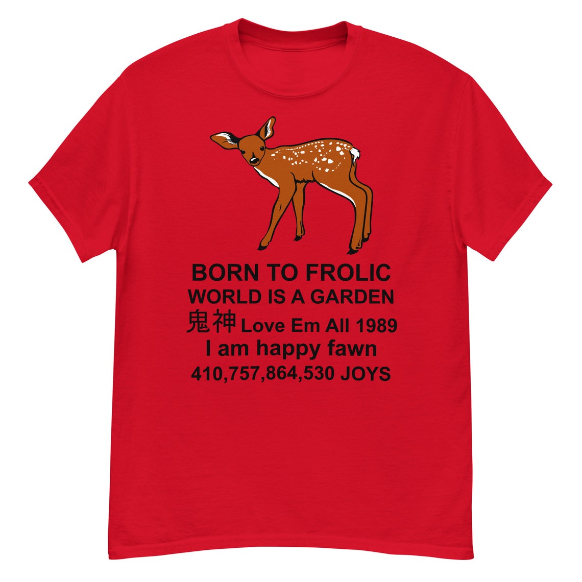 Born to Frolic - Meme, Cute Fawn, Oddly Specific T-shirt - Etsy