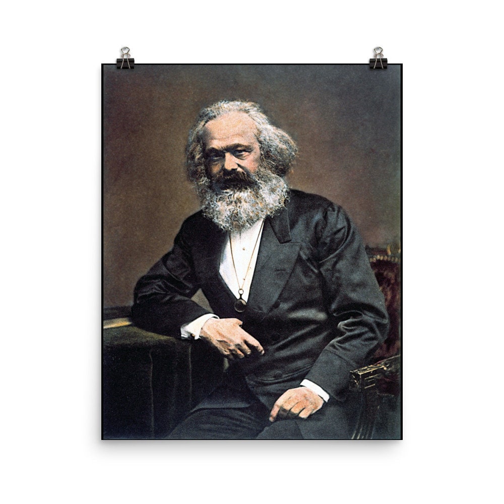 Karl Marx Colorized Portrait Marxist Socialist | Etsy
