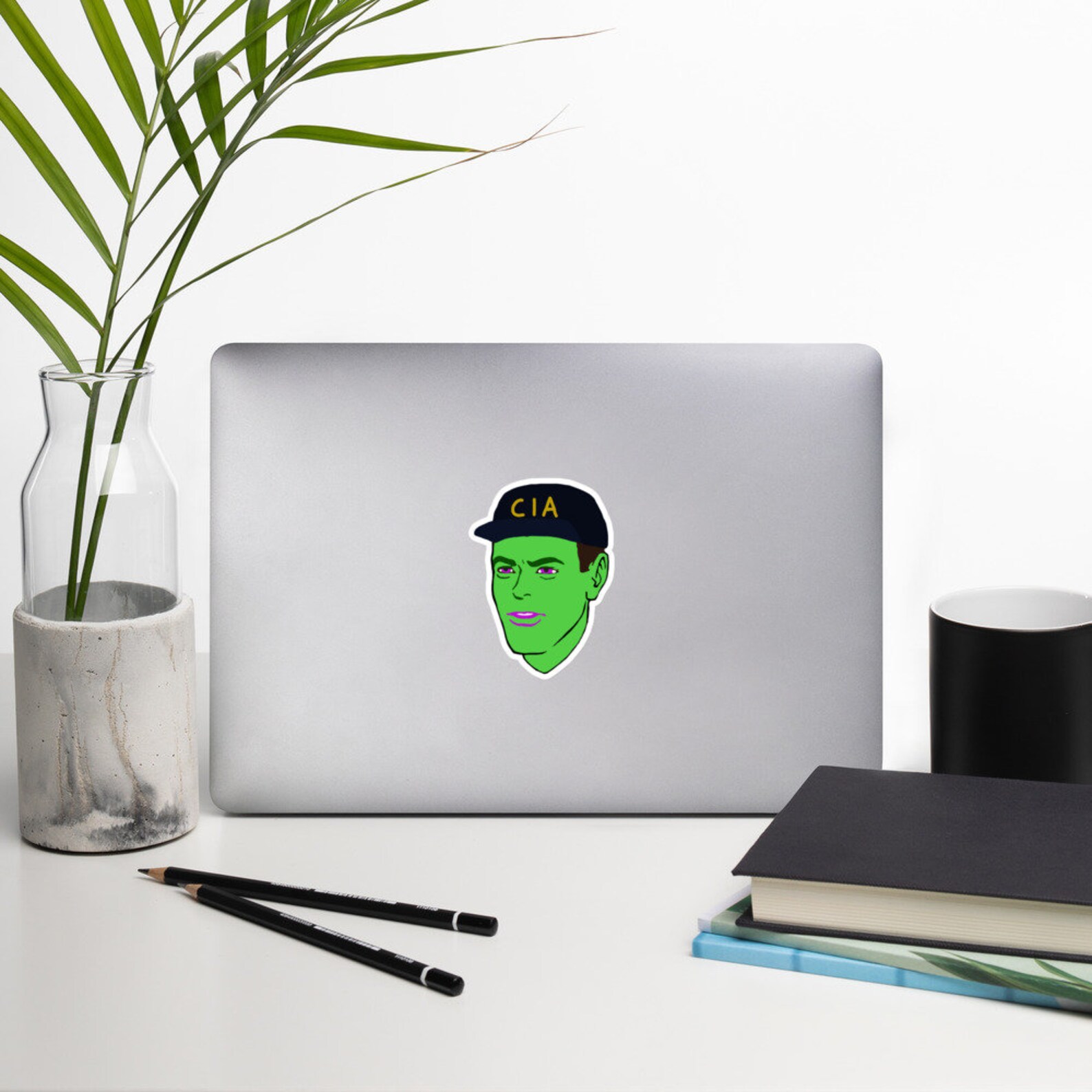 CIA Glow Guy - Meme, Glow in the Dark, Terry Davis Sticker - Etsy