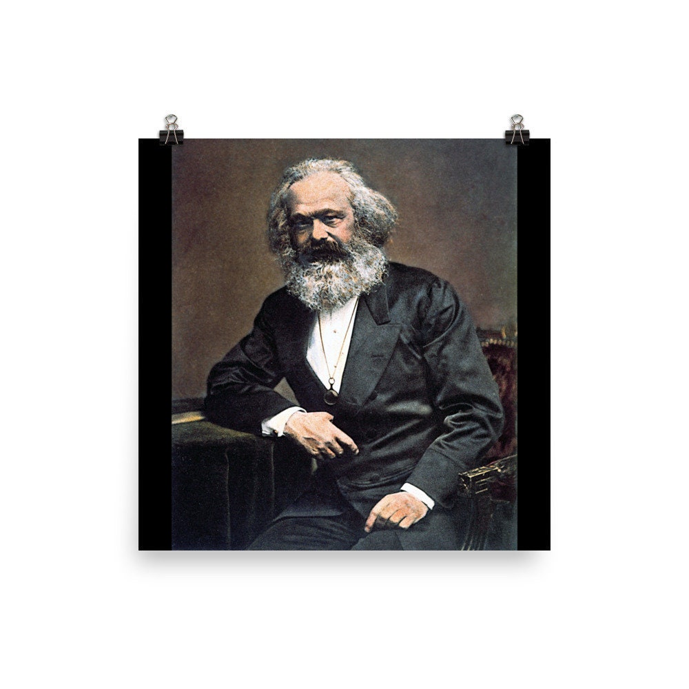 Karl Marx Colorized Portrait Marxist Socialist | Etsy