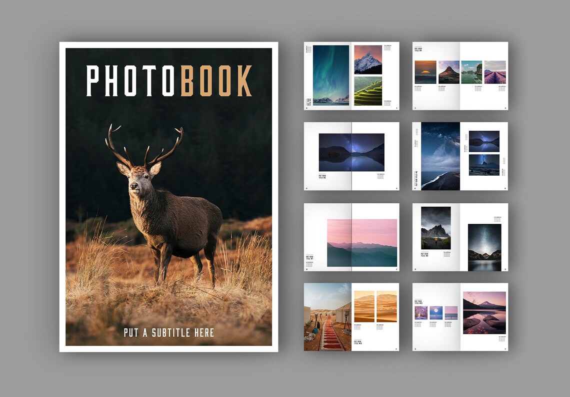 Photo Album Book Layout Template | Photography | Portfolio | Catalog ...