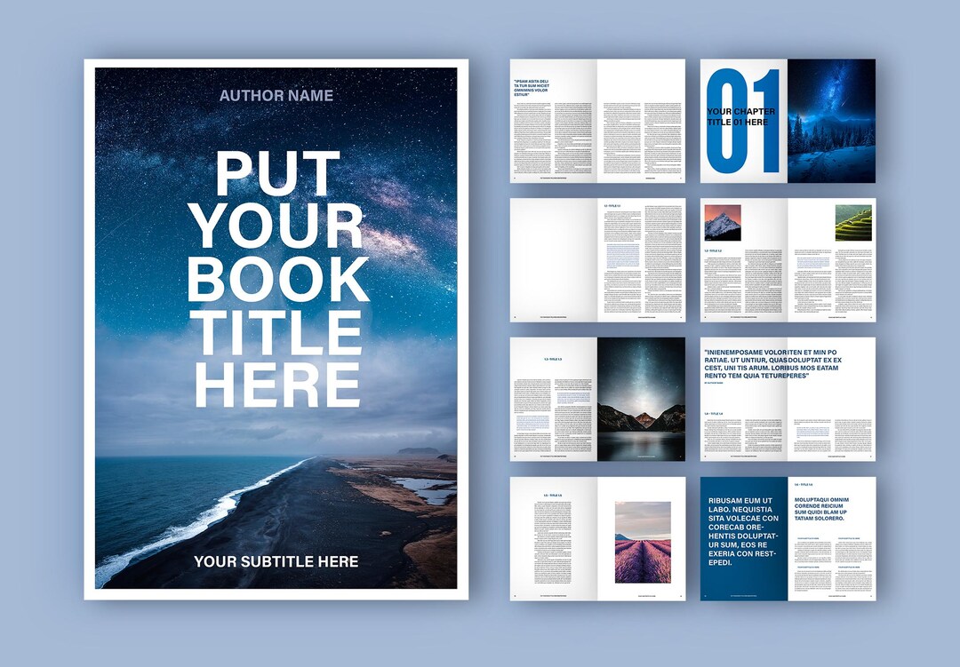 Print Reading Book Layout Template | Photography Book | Brochure ...