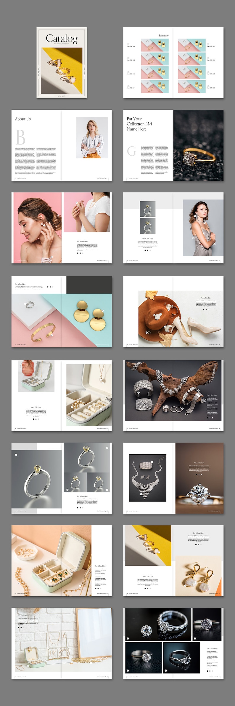 Catalog Layout Template | Lookbook Layout Template | Print Book Layout ...
