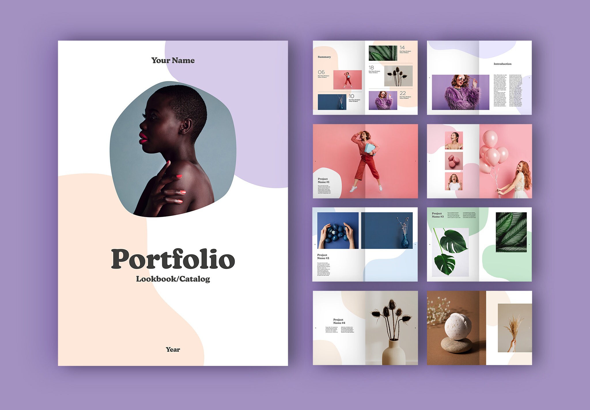 Colorful Portfolio Layout Portfolio Template Brochure Template Book ...