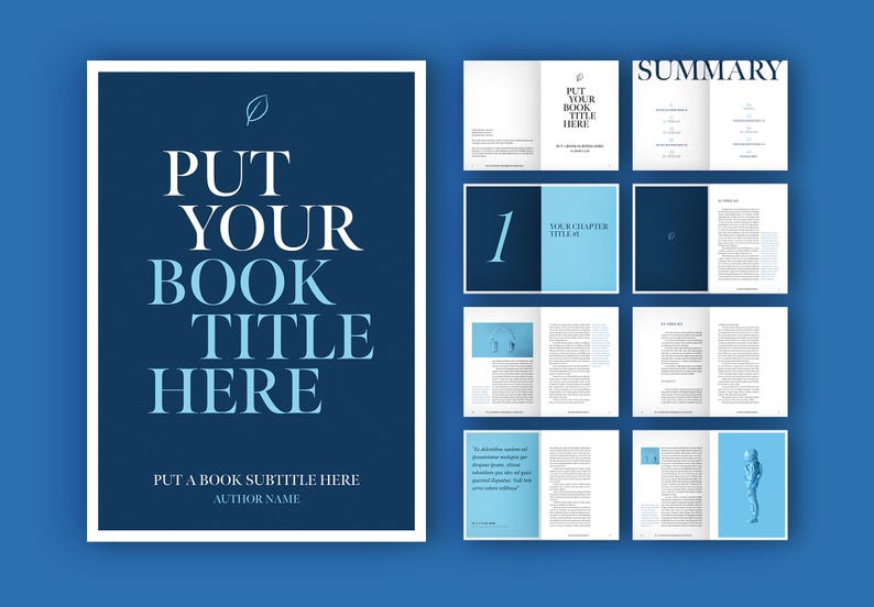 Reading Book Layout Print Template Indesign Template Photography Book ...