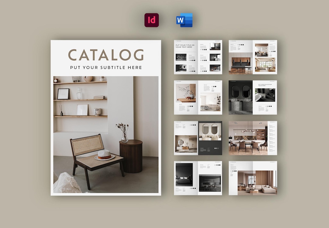 Minimalist Catalog Layout | Lookbook Layout | Brochure | Wholesale Line ...