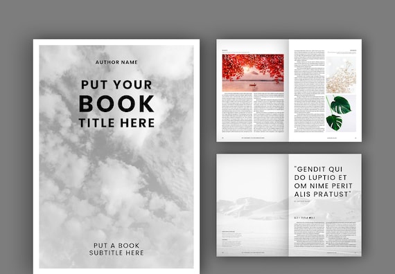 Book Layout Print Template Indesign Template Photography | Etsy