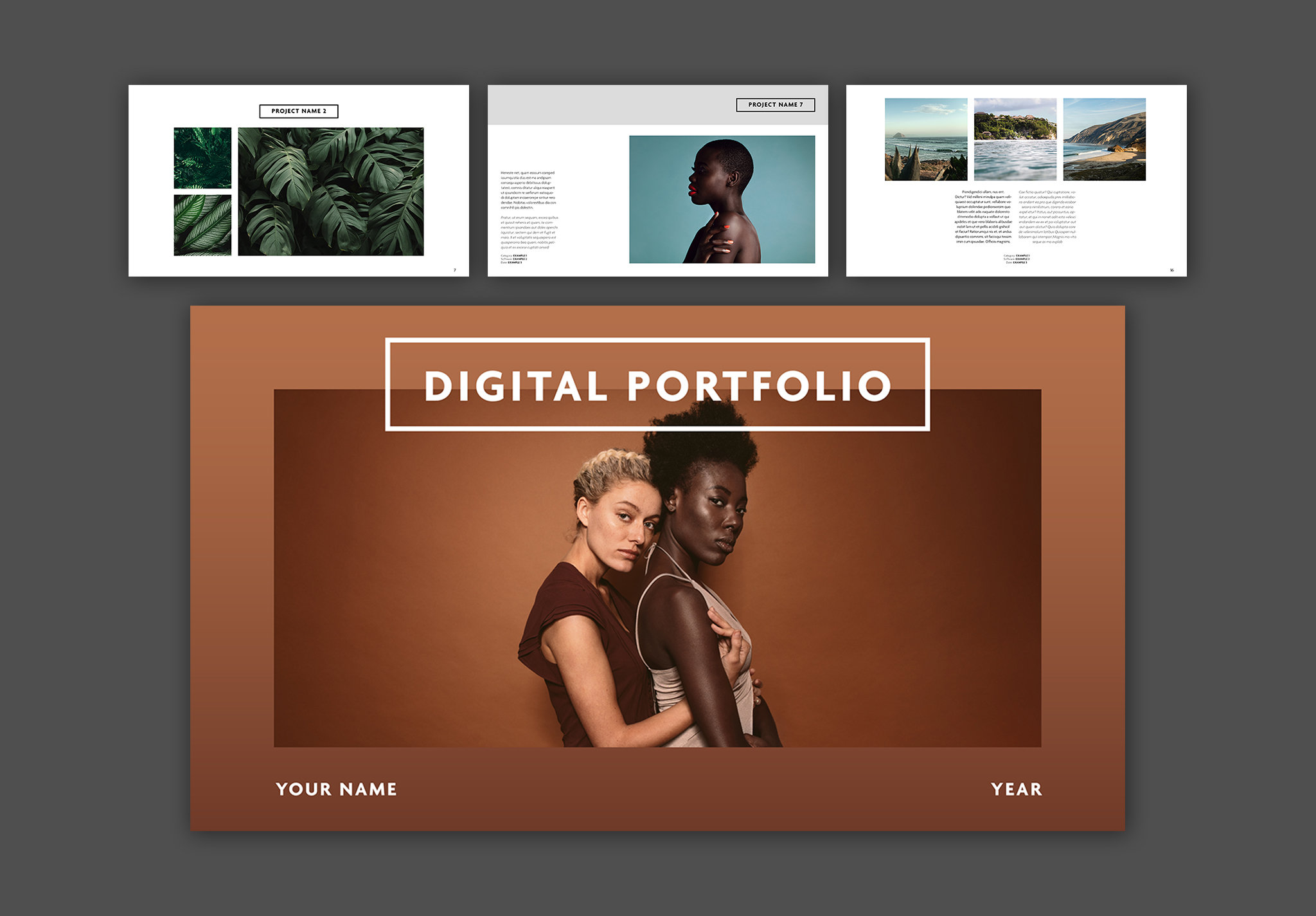 Digital Portfolio Layout Template Digital Presentation Digital ...