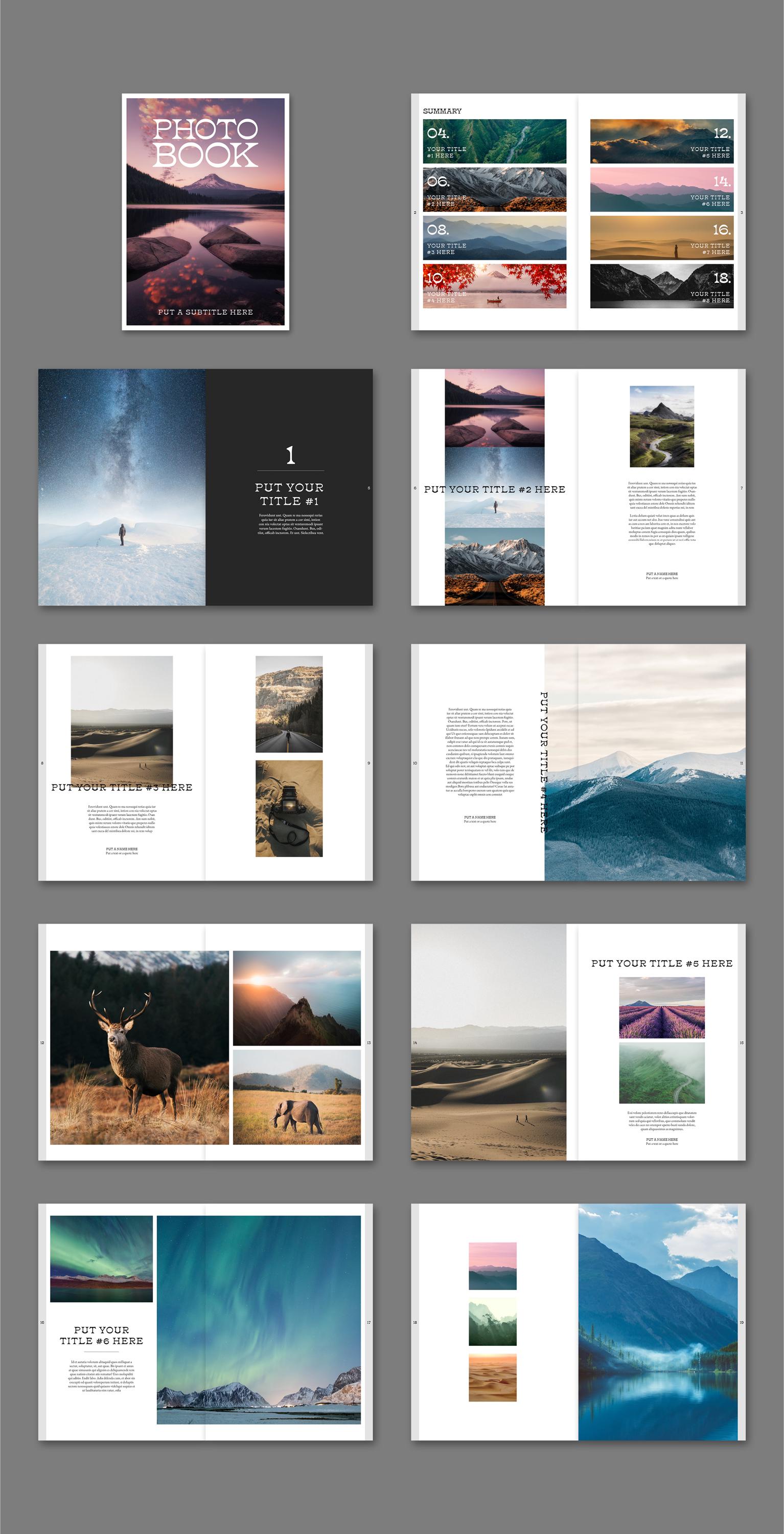 Photo Album Book Layout Template | Photography | Portfolio | Catalog ...