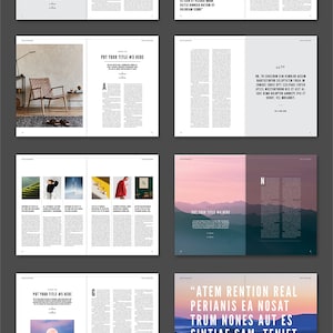 Minimalist Magazine Layout Template | Magazine Brochure Layout | Print ...