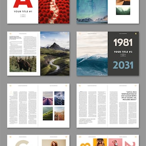 Colorful Magazine Layout Template | Magazine Brochure Layout | Print ...