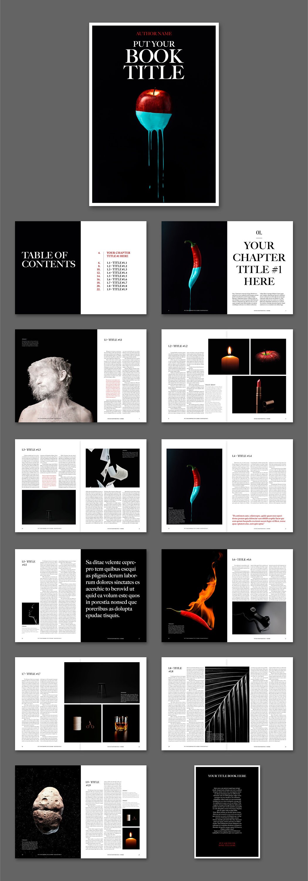 Reading Book Layout | Narrative Book Layout | Colorful Book Layout ...
