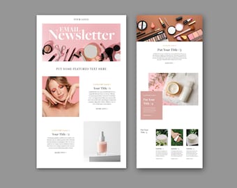 Colorful Email Newsletter Layout Template | Email Marketing | Digital ...