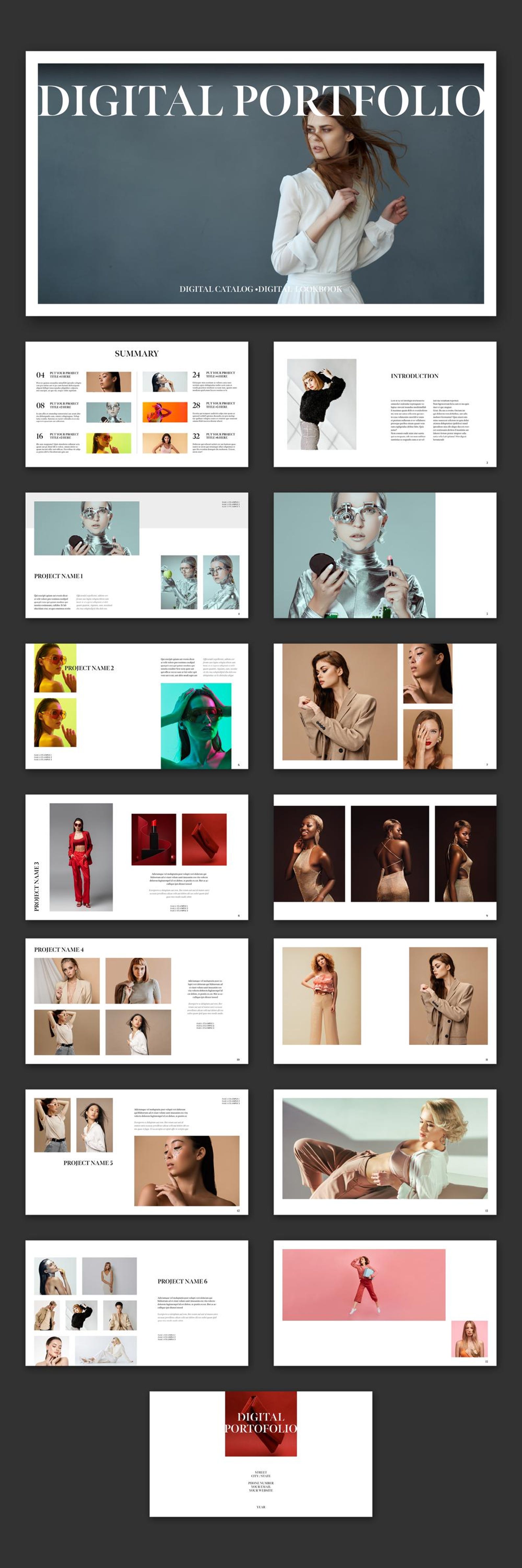 Digital Portfolio Layout | Digital Presentation | Digital Slideshow ...