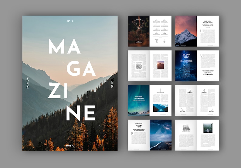 Magazine Layout Template | Magazine Brochure Layout | Print Magazine ...