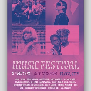 Event Poster Layout Template - Etsy