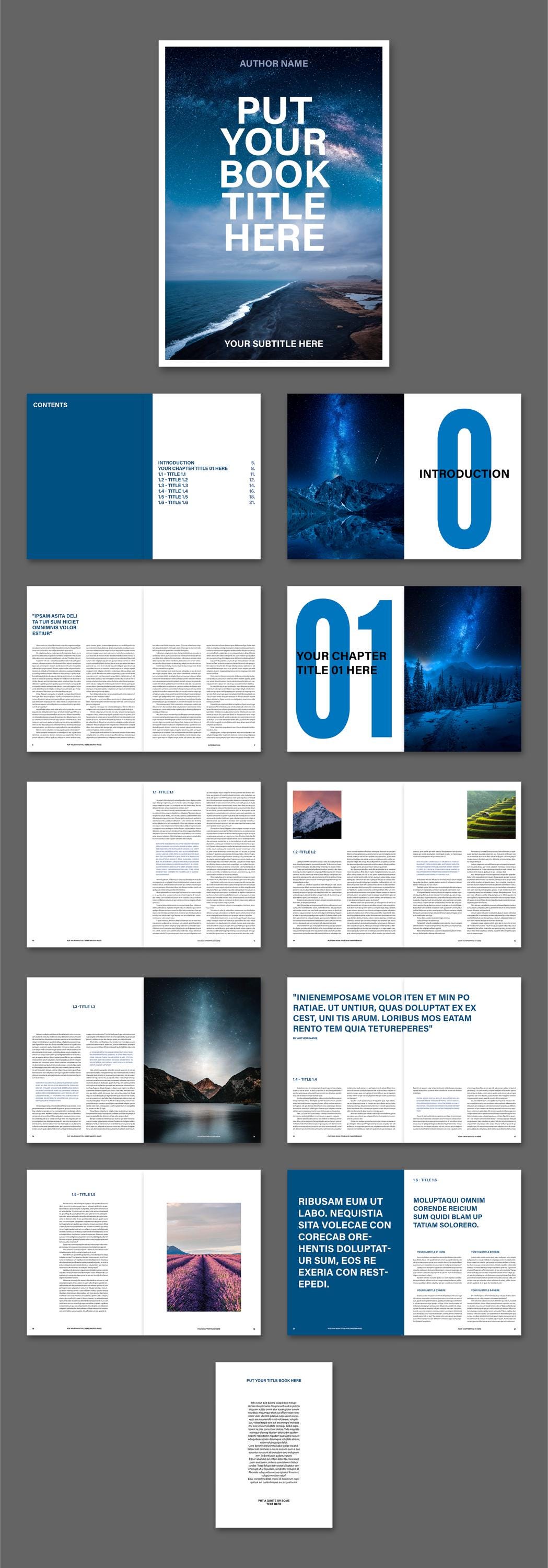 Print Reading Book Layout Template | Photography Book | Brochure ...