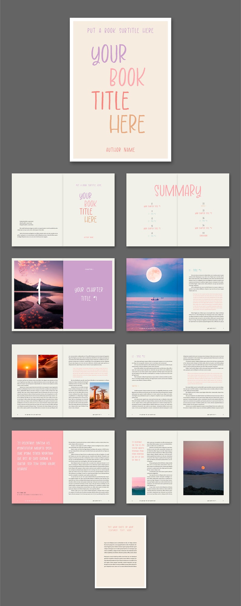 Narrative Book Layout | Reading Book Layout | Colorful Book Layout ...