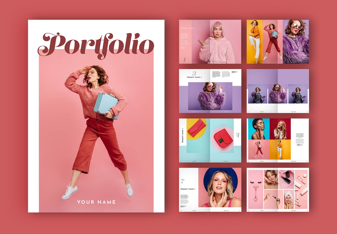 Colorful Portfolio Layout | Portfolio Template | Brochure Template ...