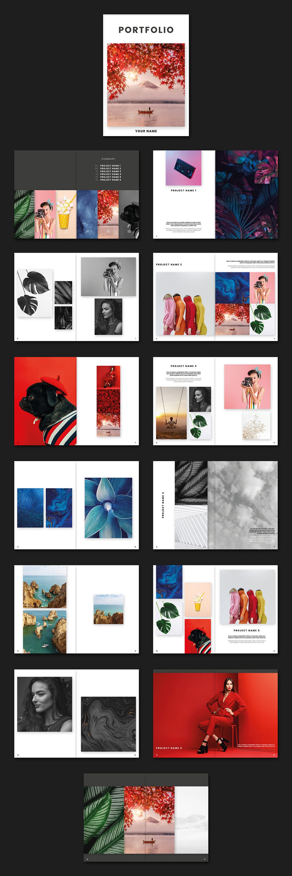 Portfolio/lookbook Layout | Photo Album Book Template | Brochure ...