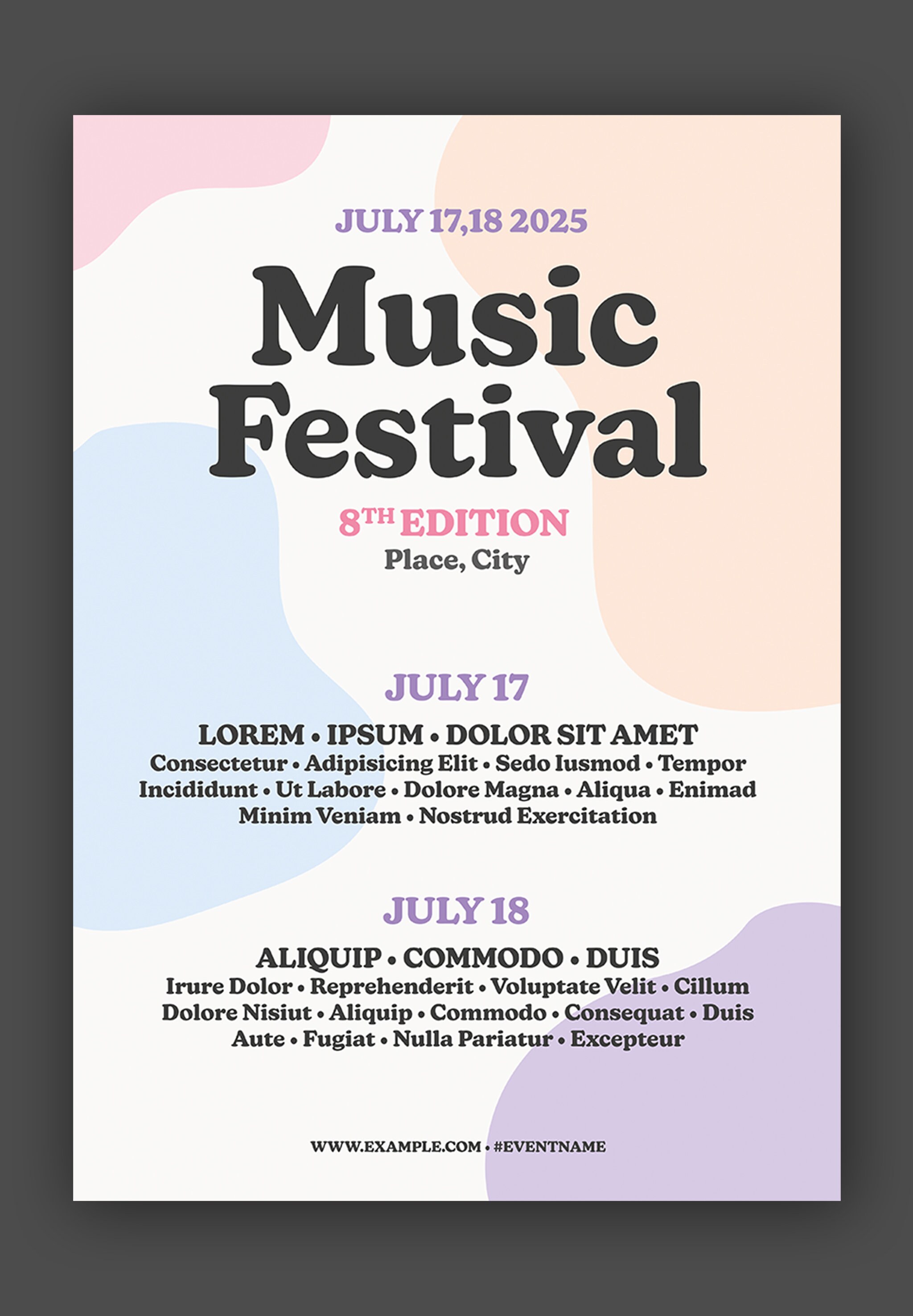 Colorful Poster Layout Template | Event Poster | Universal Poster ...