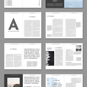 Print Book Layout | Print Template | Indesign Template | Narrative ...