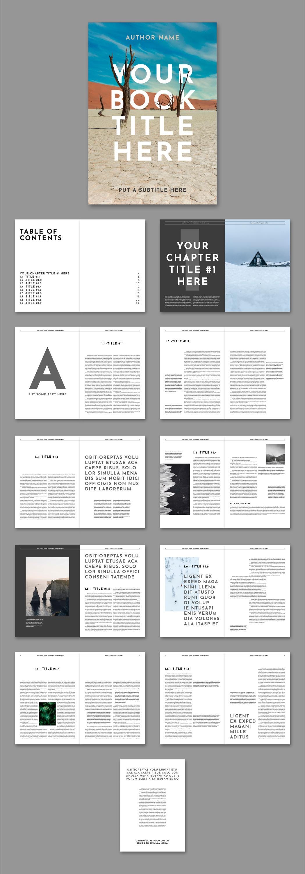 Print Book Layout | Print Template | Indesign Template | Narrative ...