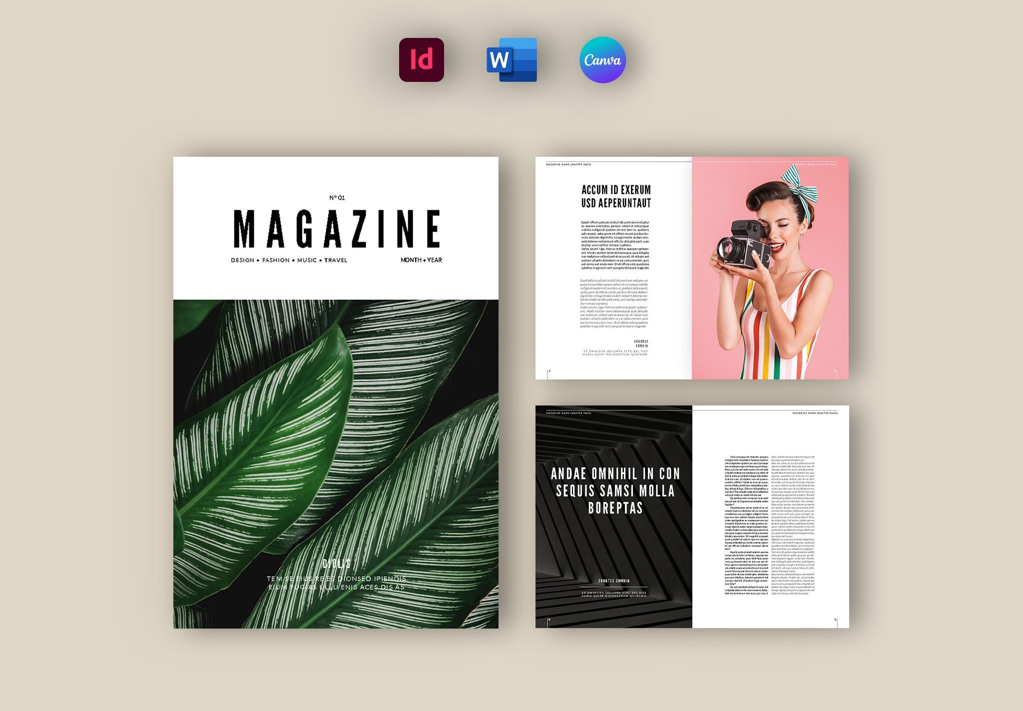 Magazine Layout Template | Digital Magazine | Indesign | Print ...