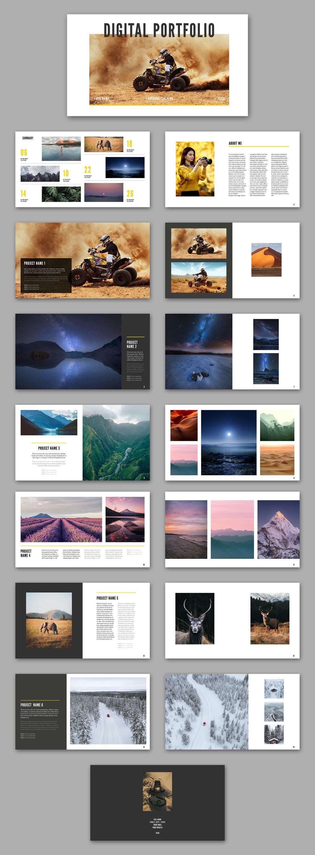 Digital Portfolio Layout | Digital Presentation | Digital Slideshow ...