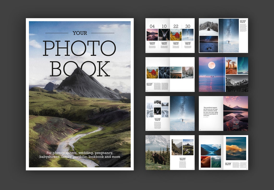 Photography Album Book Template Photobook Layout Photography Book ...