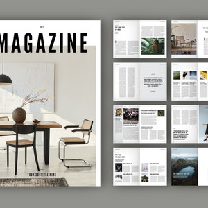Minimalist Magazine Layout Template Magazine Brochure Layout Print ...