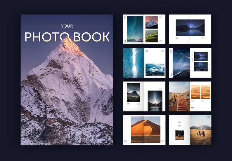 Photography Album Book Template | Photobook Layout | Photography Book ...