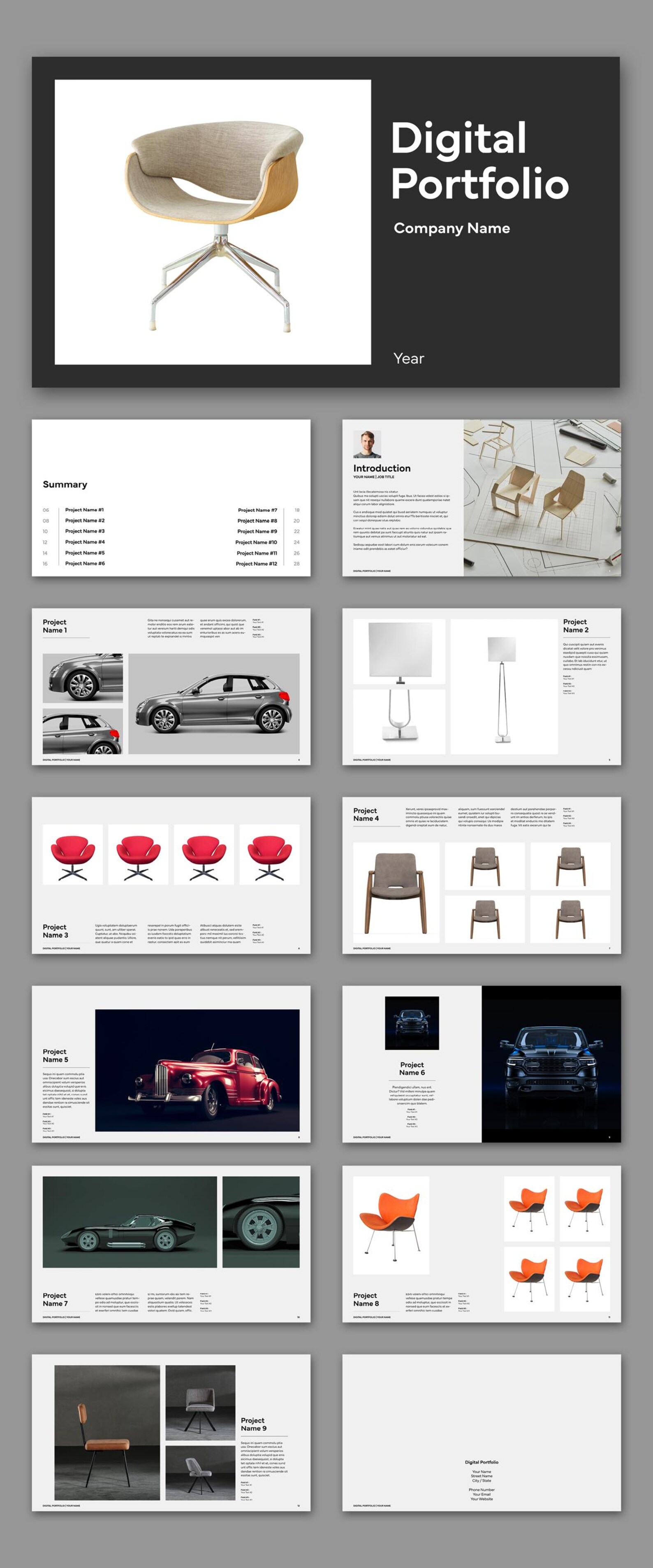 Digital Portfolio Layout | Digital Presentation | Digital Slideshow ...