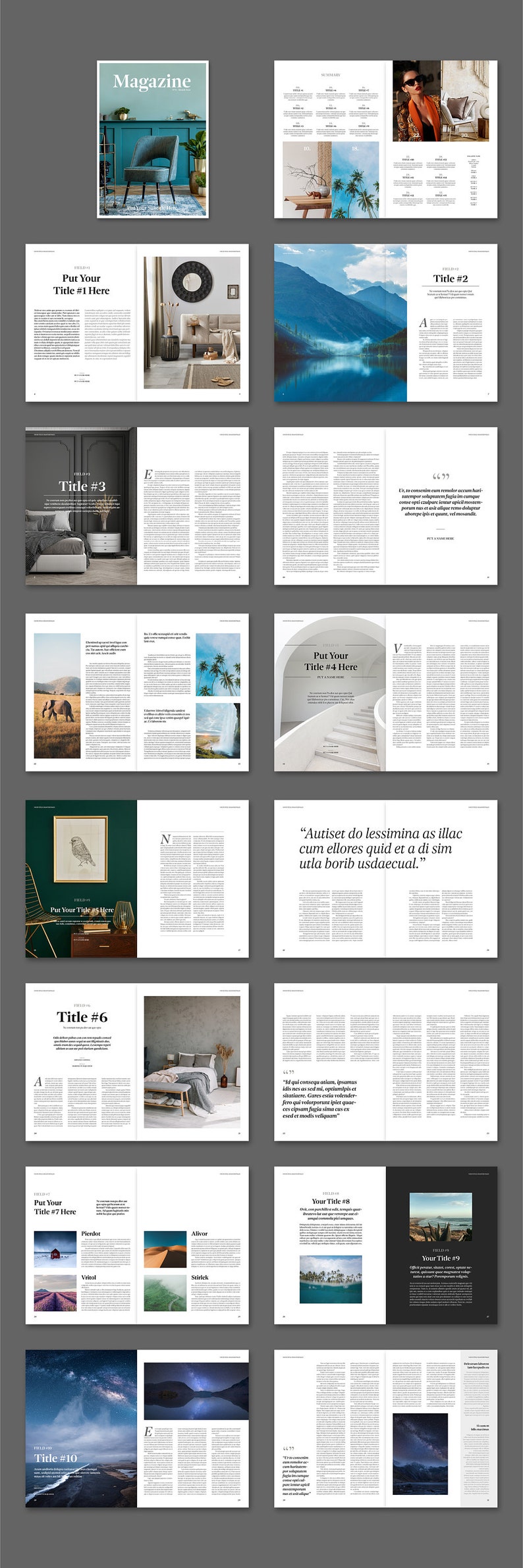 Magazine Layout (A4+US) - Etsy