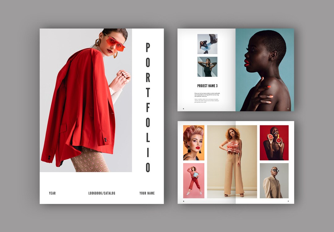 Minimalist Portfolio Layout (A4+US) - Etsy