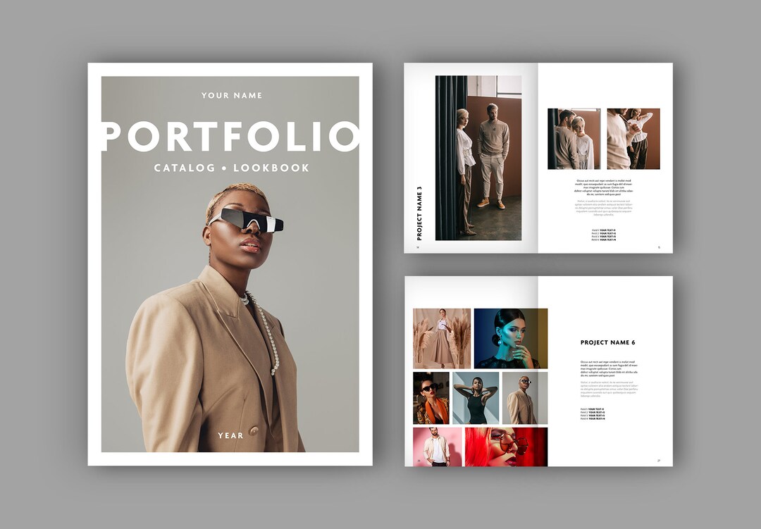 Minimalist Portfolio Layout (A4+US) - Etsy