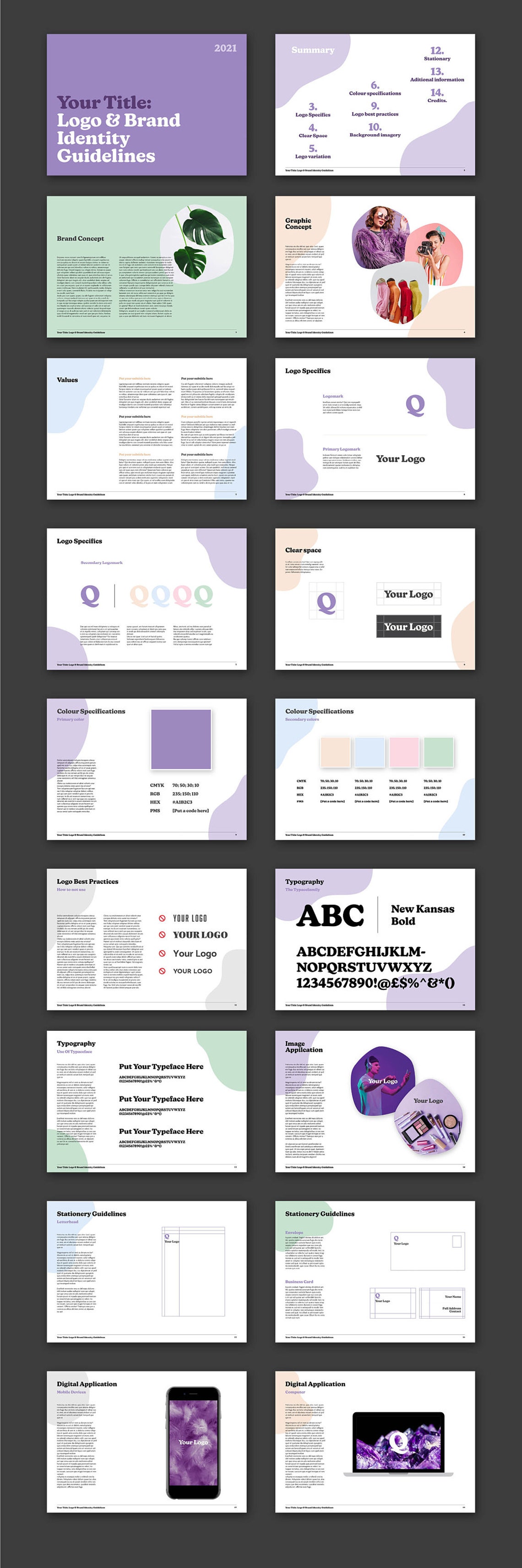 Brand Identity Guidelines Template | Manual Norm | Brand Style Guide ...