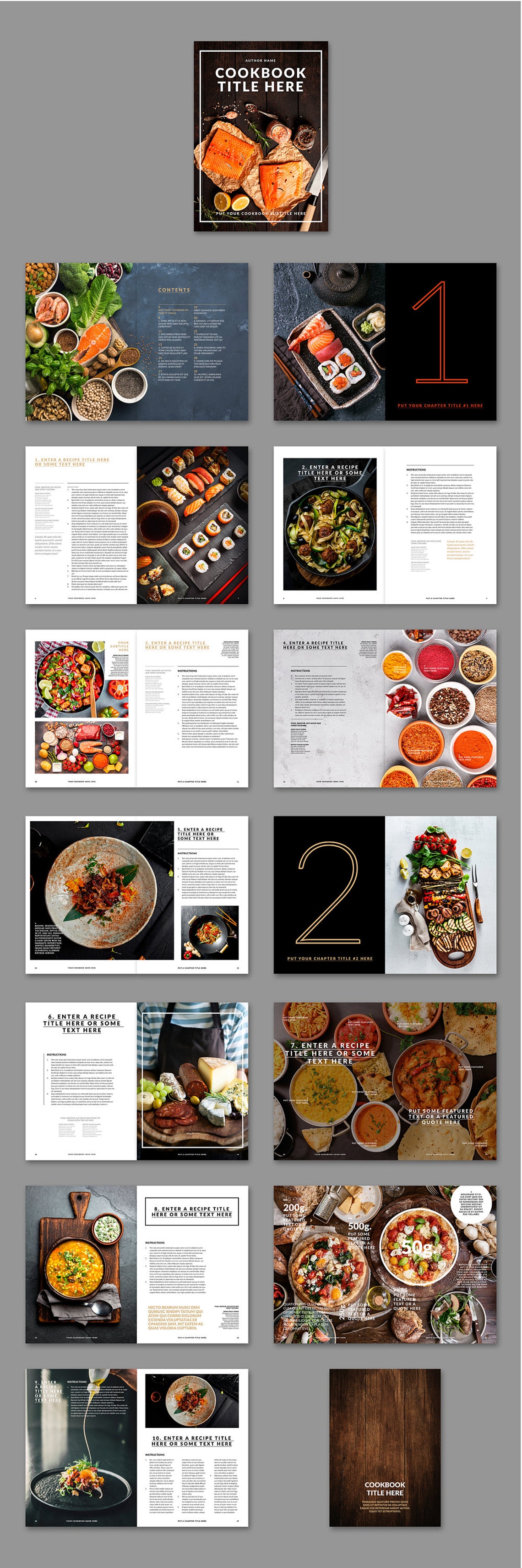 Cookbook Layout Template | Recipe Book Layout | Food Book Layout | Cook ...