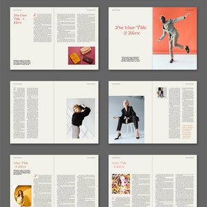 Colorful Print Magazine Layout Template | Magazine Brochure Layout ...