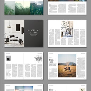Modern Magazine Layout (A4+US) - Etsy
