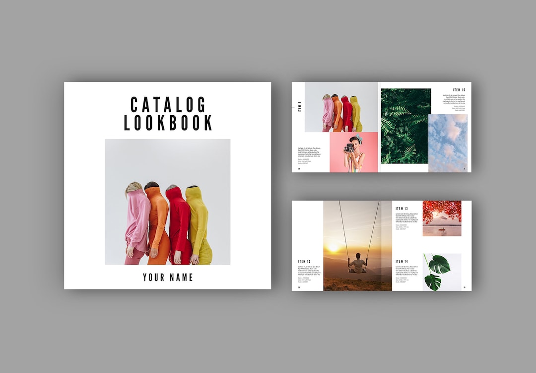 Square Product Catalog Template Retail Product Catalog Layout Lookbook ...