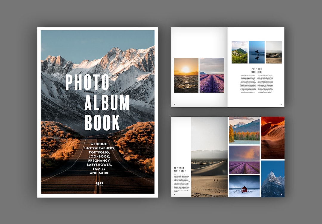 Photo Album Book Layout A4US - Etsy