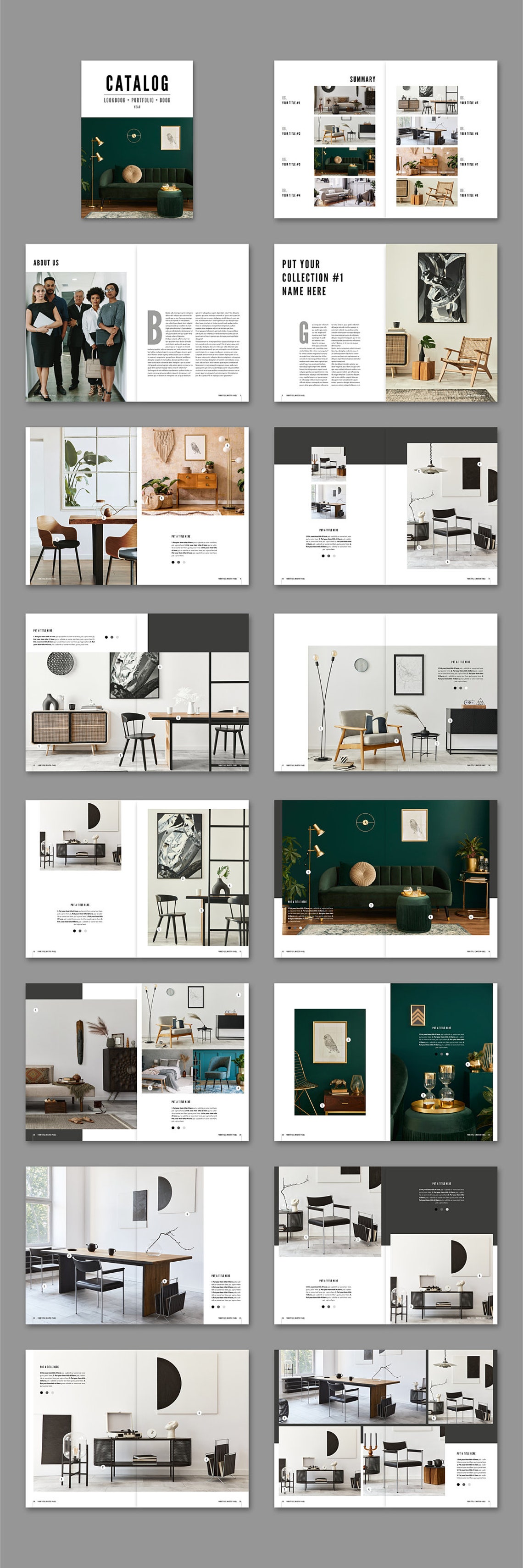 Catalog Layout Template | Lookbook Layout Template | Book Layout ...