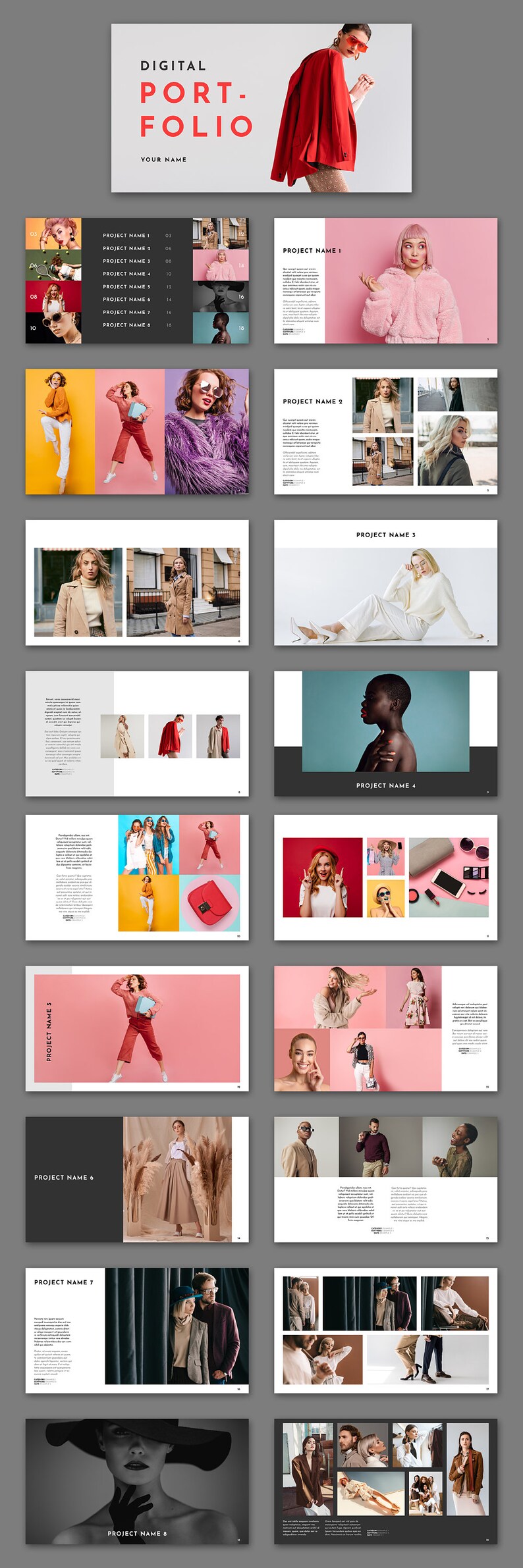 Digital Portfolio Layout - Etsy