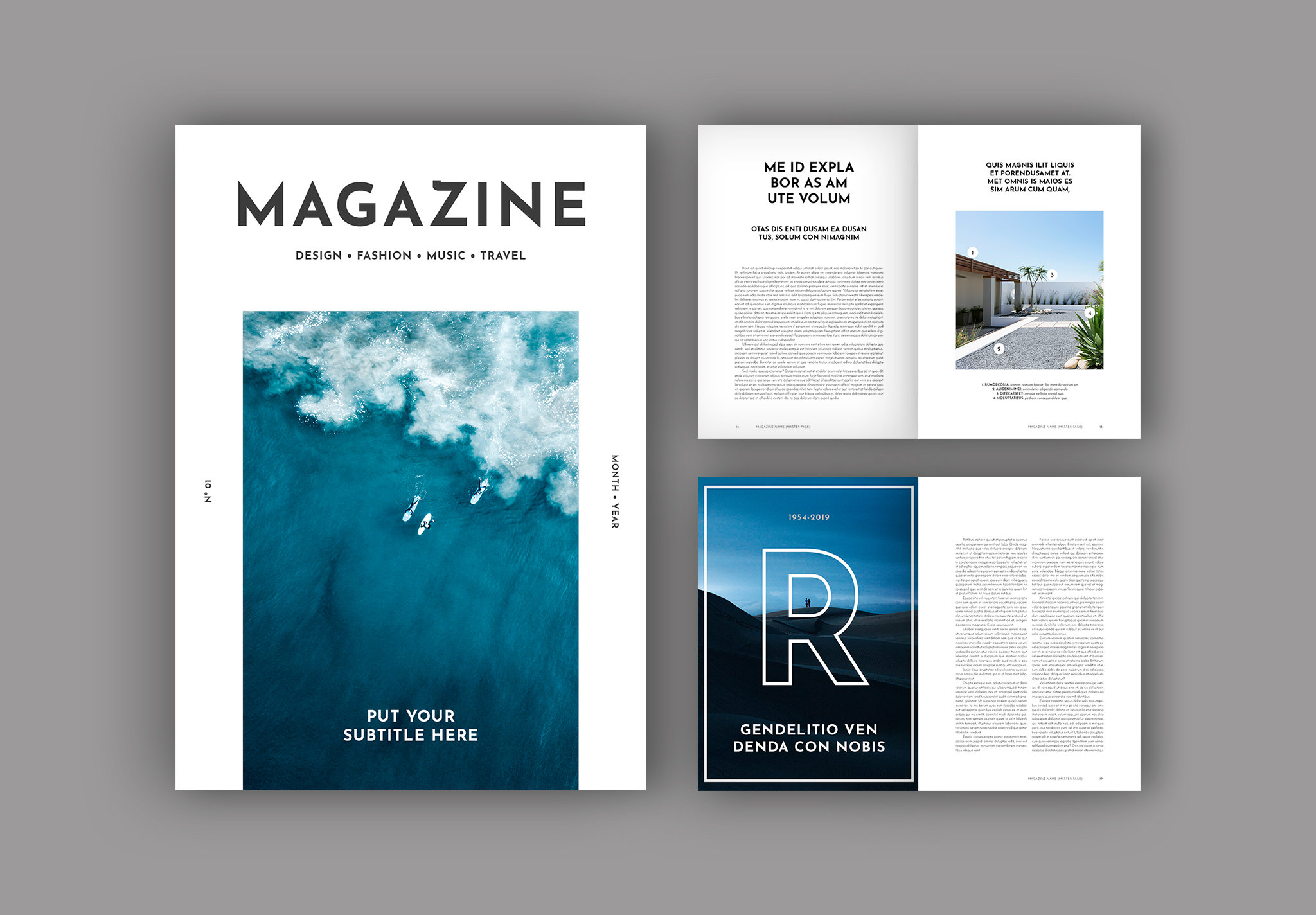 Plantilla de maquetación de revista / Revista digital / | Etsy