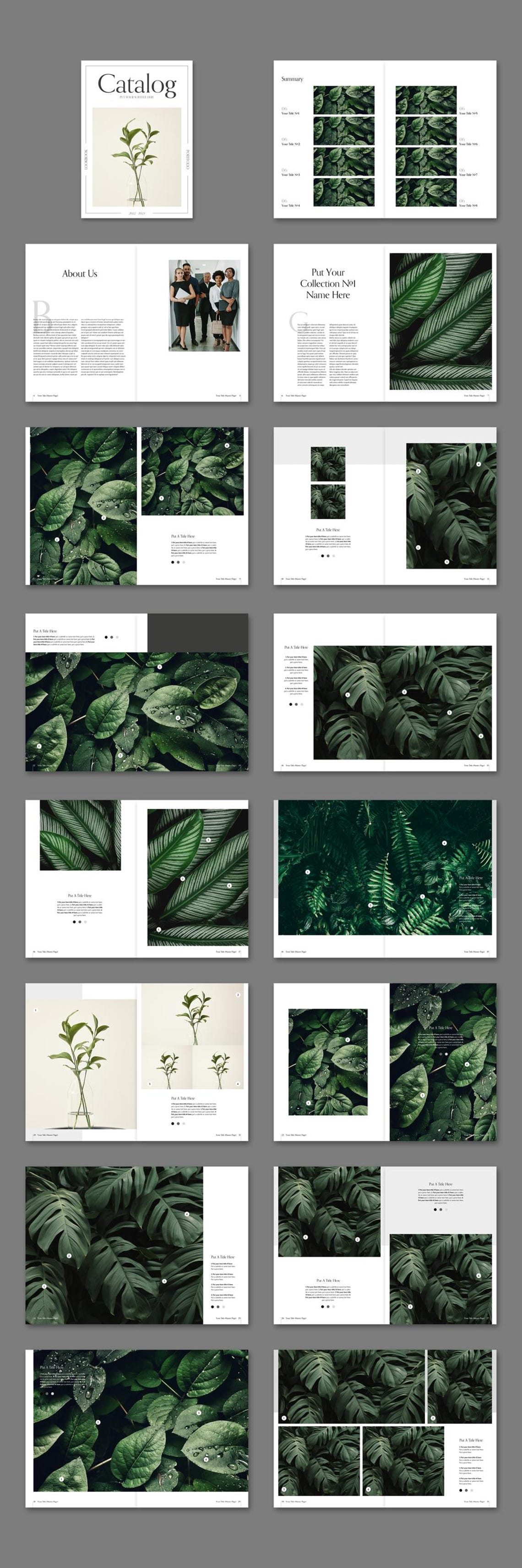 Catalog Layout Template | Lookbook Layout Template | Catalog Brochure ...