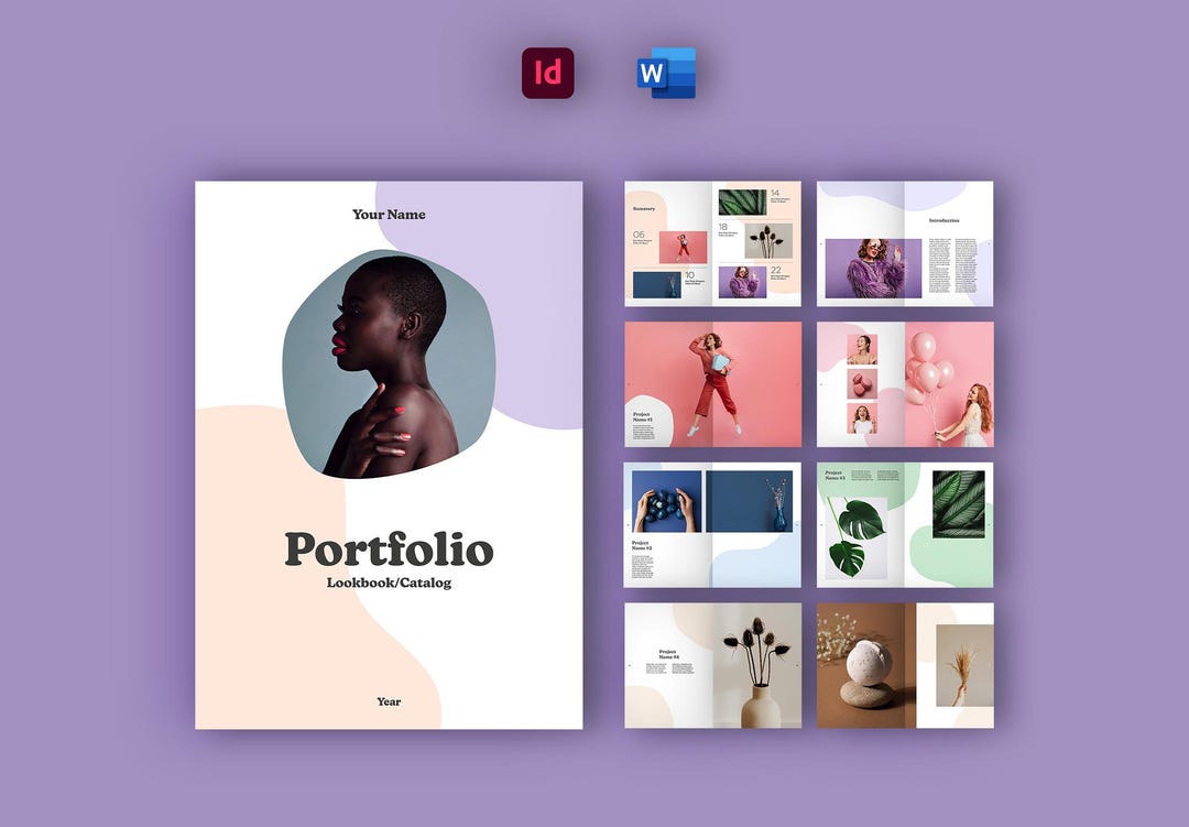 Colorful Portfolio Layout | Portfolio Template | Brochure Template ...